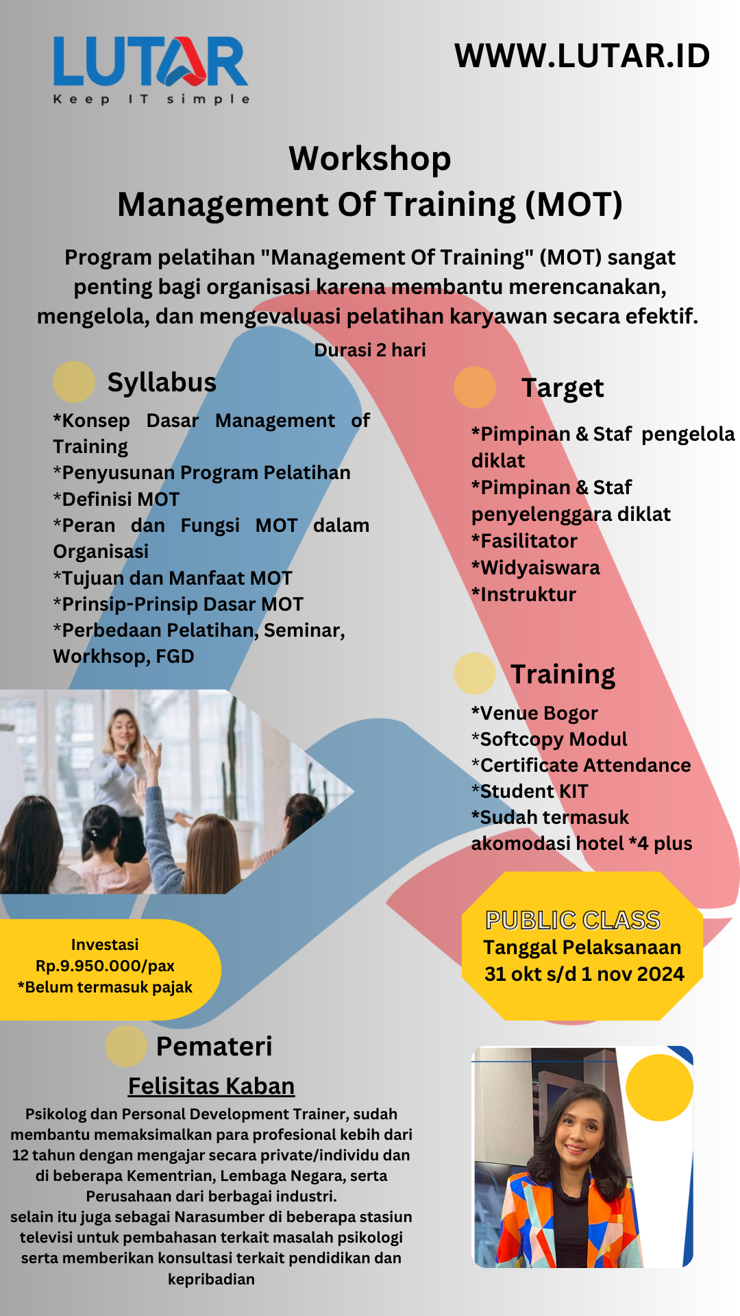 Workshop Management Of Training (MOT) - Lutar Training